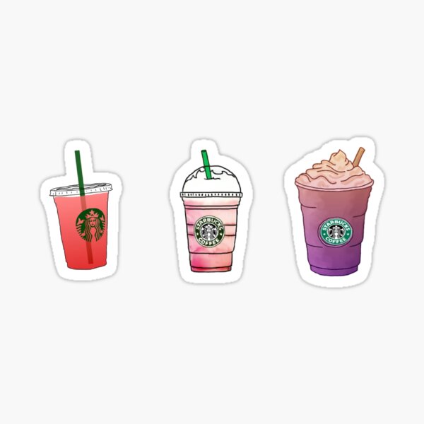 "Starbucks Drink Sticker Set" Sticker by orbitbujoo | Redbubble