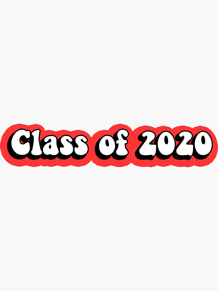 "Class Of 2020 Red" Sticker by Peony-Designs | Redbubble