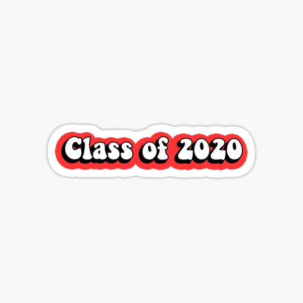 "Class Of 2020 Red" Sticker for Sale by Peony-Designs | Redbubble