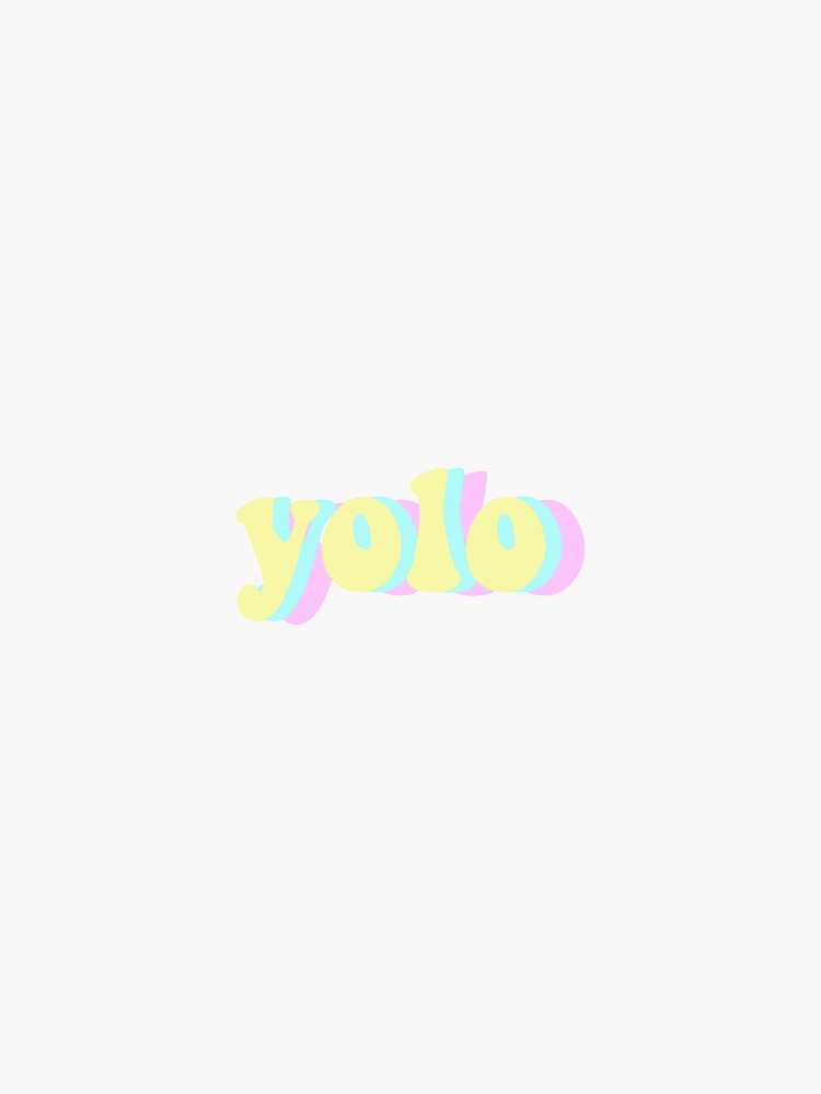 "yolo sticker" Sticker for Sale by lilyxstickers | Redbubble