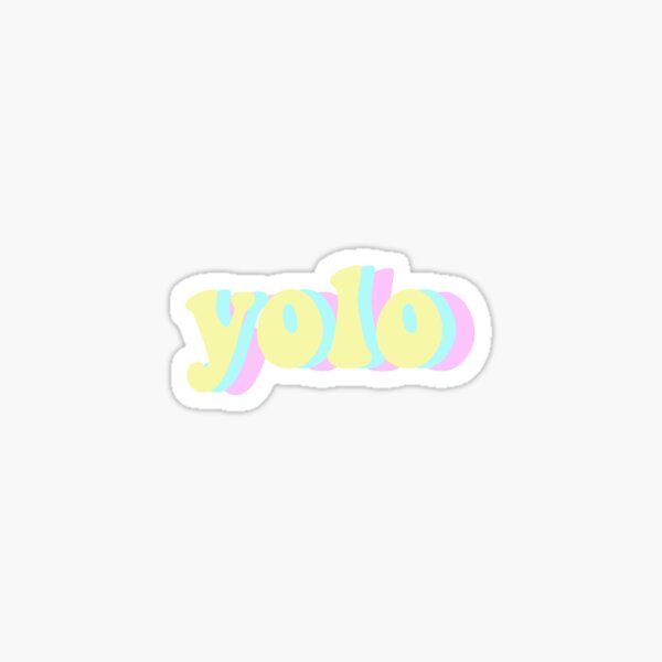 "yolo sticker" Sticker for Sale by lilyxstickers | Redbubble
