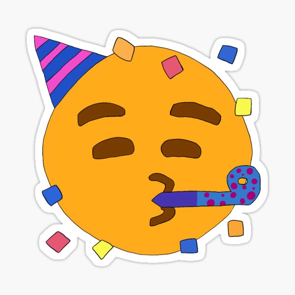 "Party emoji " Sticker for Sale by ifesyun | Redbubble