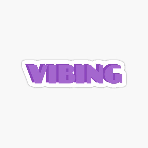 "Vibing Sticker" Sticker by tabeagayer | Redbubble