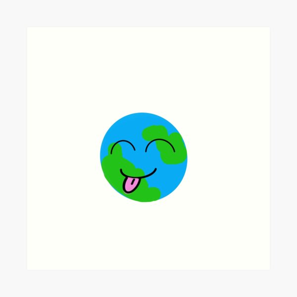 "cute earth emoji" Art Print by Alex-cant-draw | Redbubble