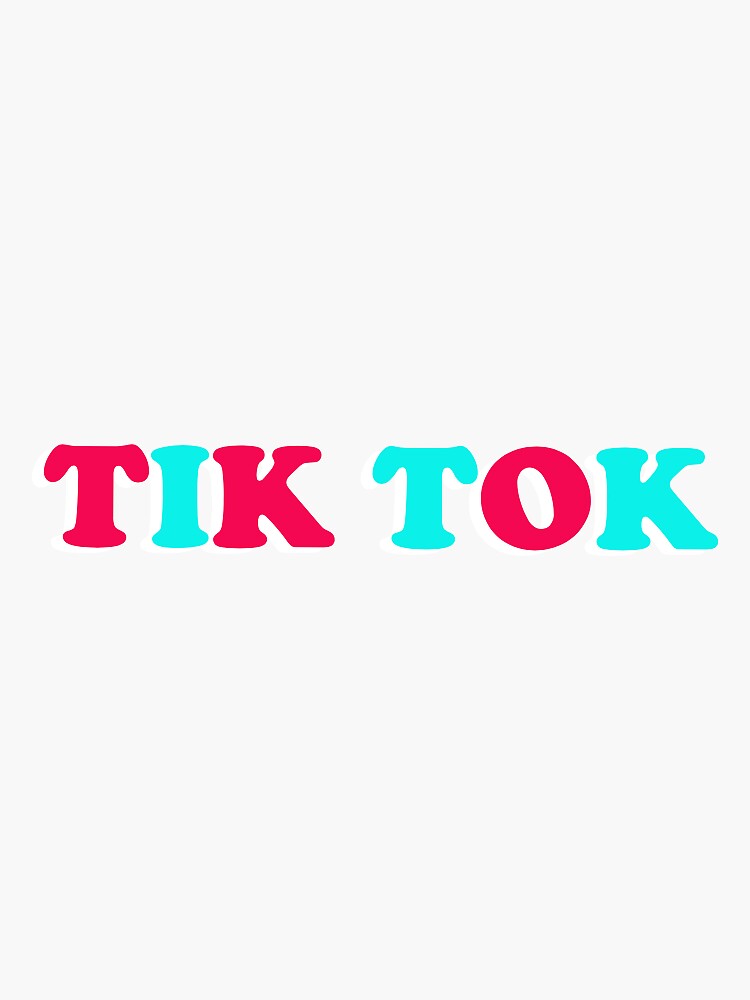 "TIK TOK Logo Sticker" Sticker for Sale by Infinitesticks | Redbubble