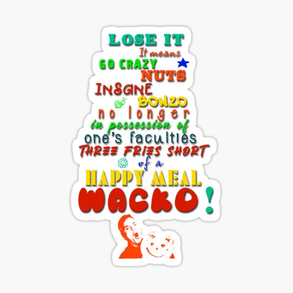 "Wacko!" Sticker by XFchemist | Redbubble