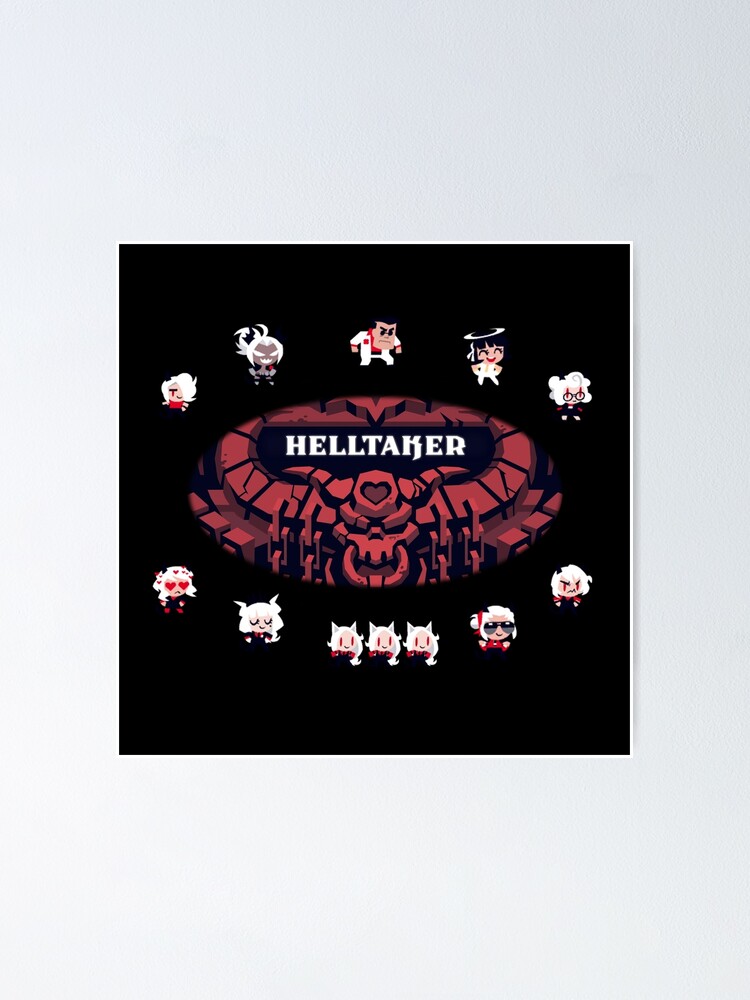 "Helltaker Logo and Characters Chibi" Poster for Sale by MorserOW ...