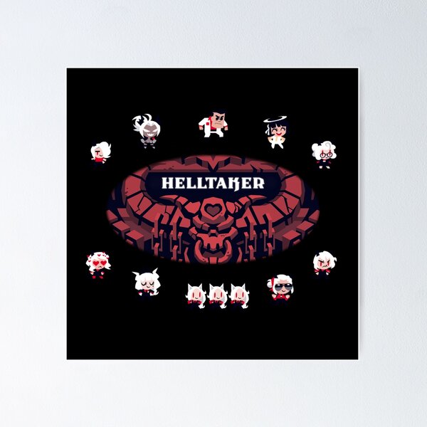 "Helltaker Logo and Characters Chibi" Poster for Sale by MorserOW ...