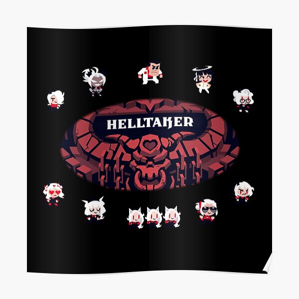 "Helltaker Logo and Characters Chibi" Poster for Sale by MorserOW ...