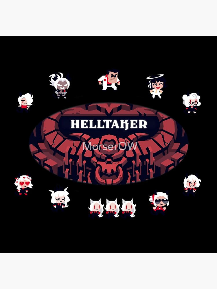"Helltaker Logo and Characters Chibi" Art Board Print for Sale by ...