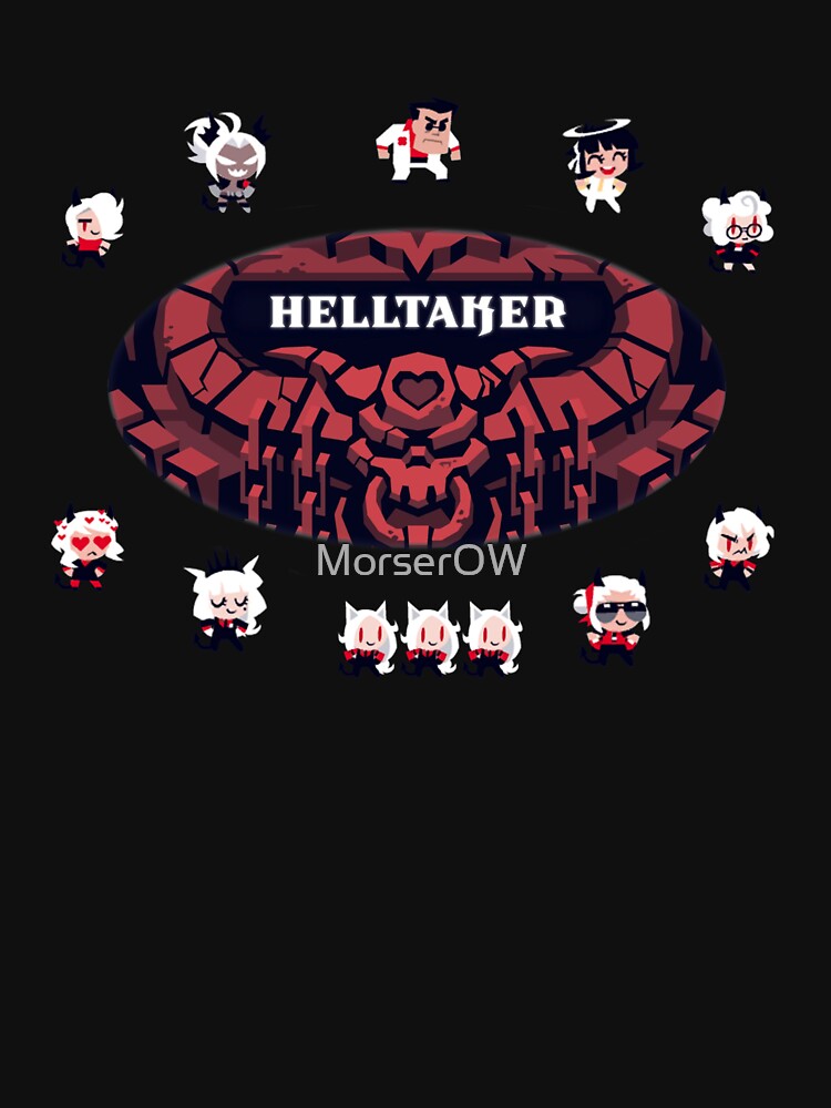 "Helltaker Logo and Characters Chibi" T-shirt for Sale by MorserOW ...