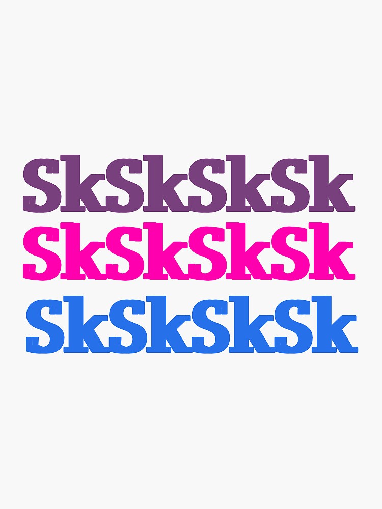 "sksksks" Sticker by bremonae | Redbubble