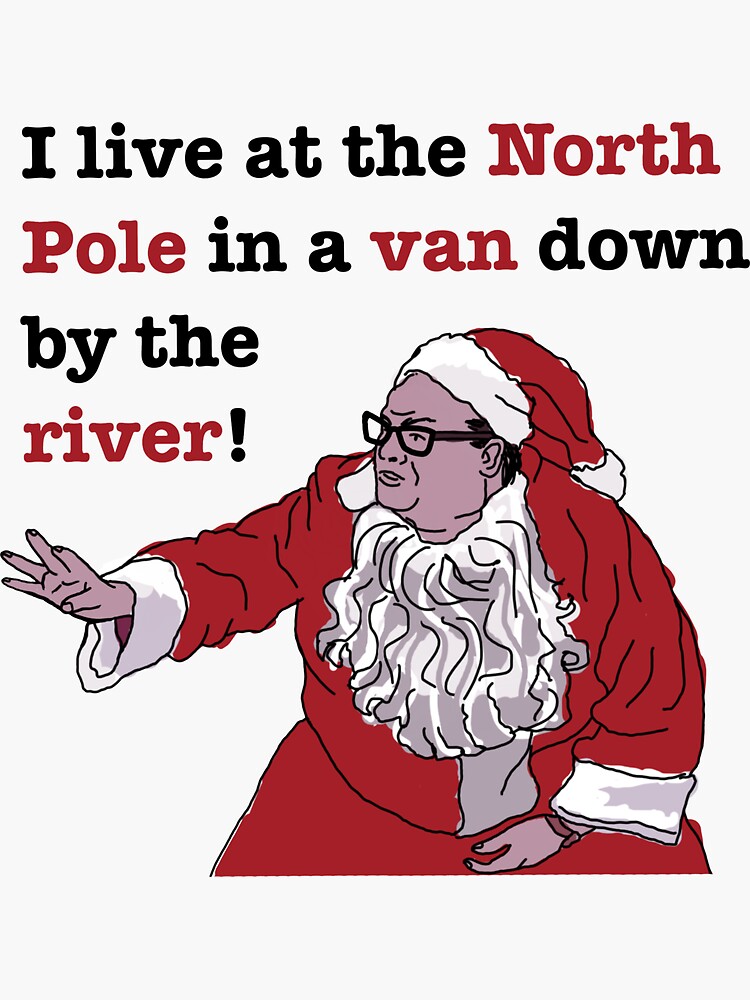 "Santa- Matt Foley" Sticker for Sale by km83 | Redbubble