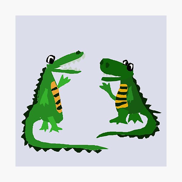 "Funky Alligator im Gespräch mit Crocodile" Fotodruck von naturesfancy ...
