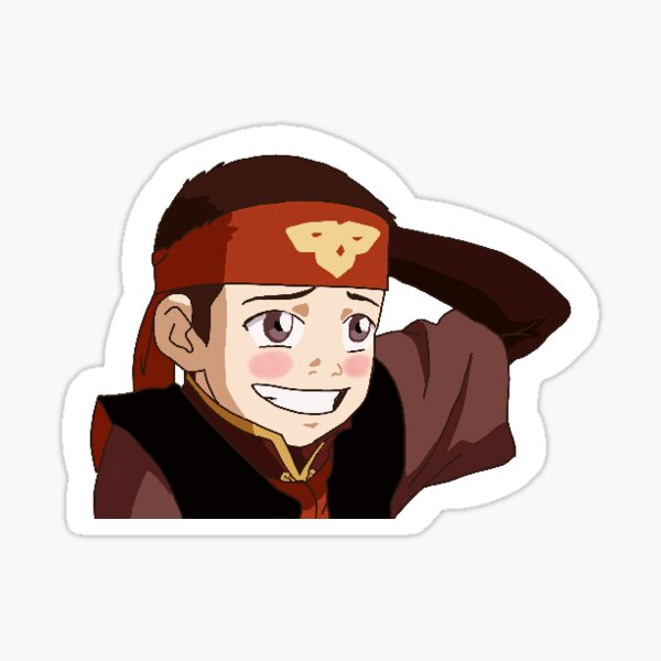 "blushing fire nation aang" Sticker by vinalinh | Redbubble