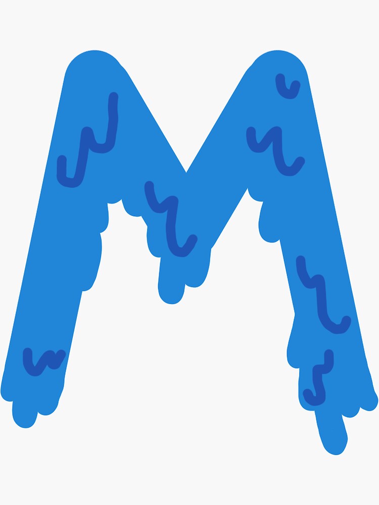 "Dripping letter M" Sticker for Sale by phoebepeltz | Redbubble