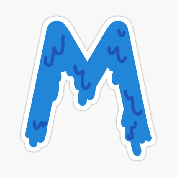 "Dripping letter M" Sticker for Sale by phoebepeltz | Redbubble