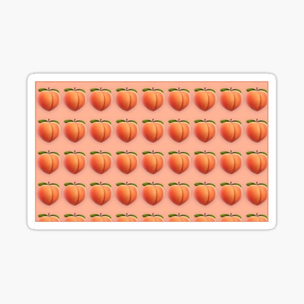 "Peach emoji sticker " Sticker by itsSimplysunny | Redbubble