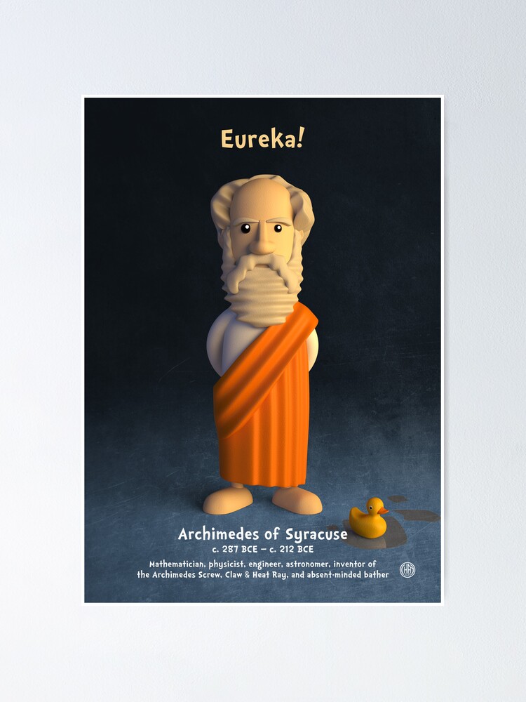 "Archimedes of Syracuse - Eureka!" Poster for Sale by chayground ...