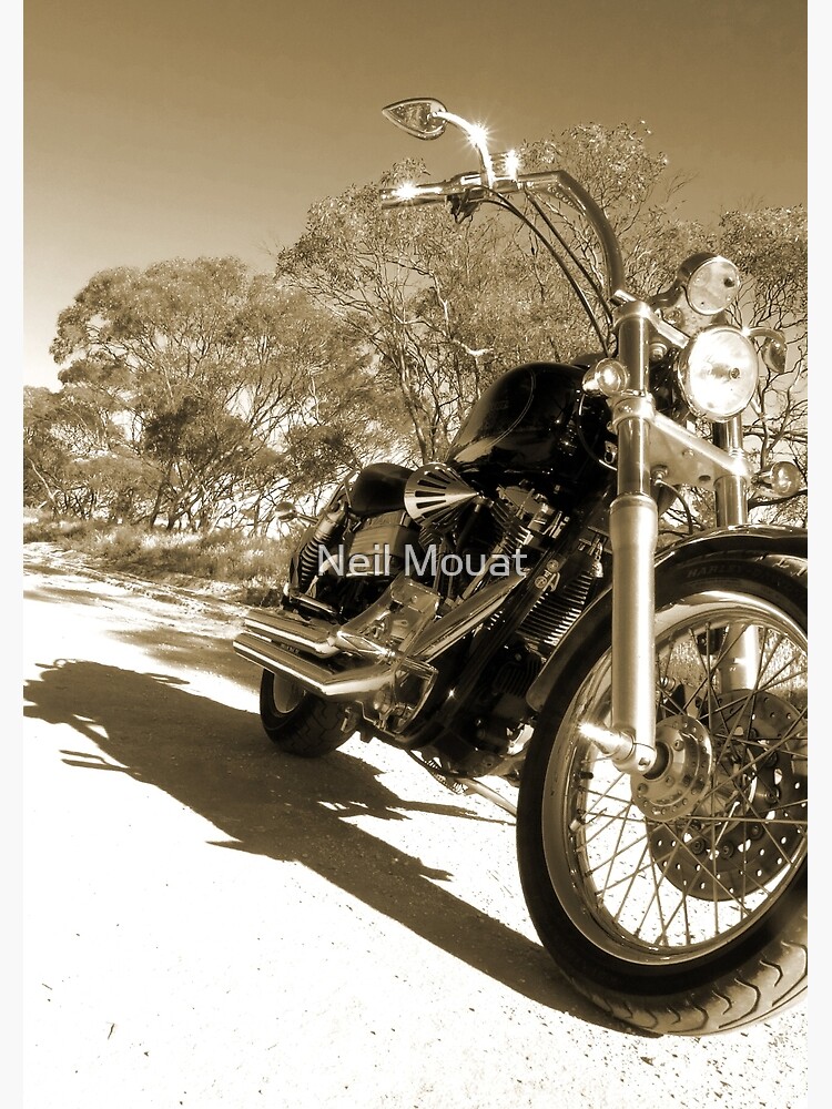 "Harley Davidson Dyna Glide" Spiral Notebook by neilmouat | Redbubble