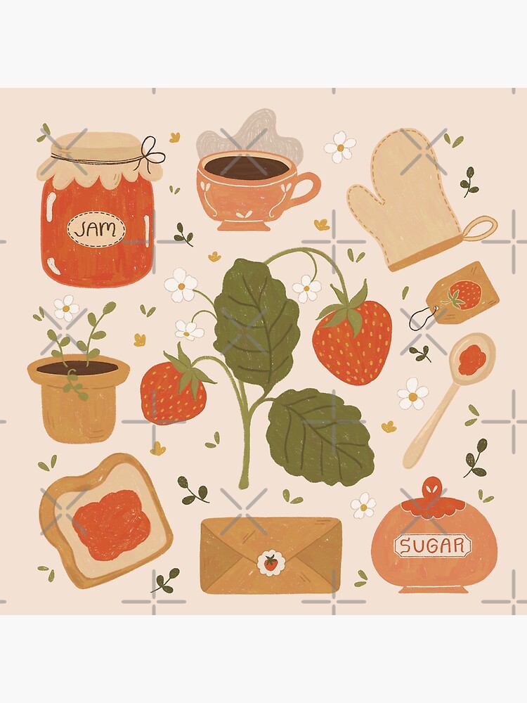 "Strawberry Jam" Art Print for Sale by ohjessmarie | Redbubble