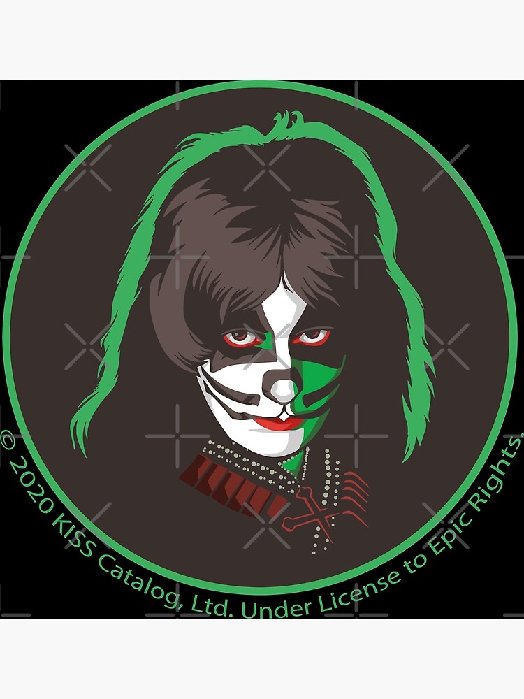 "KISS - The Catman - Neon Green Vector Illustration" Poster by ...