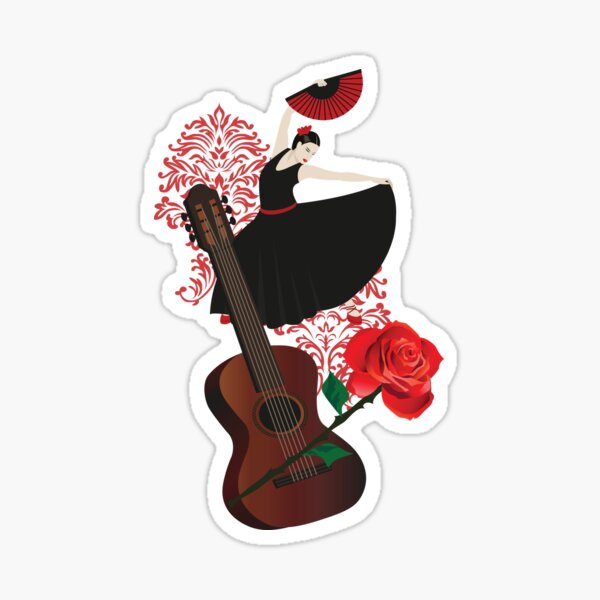 "Flamenco Dancer" Sticker by PurpleTank | Redbubble