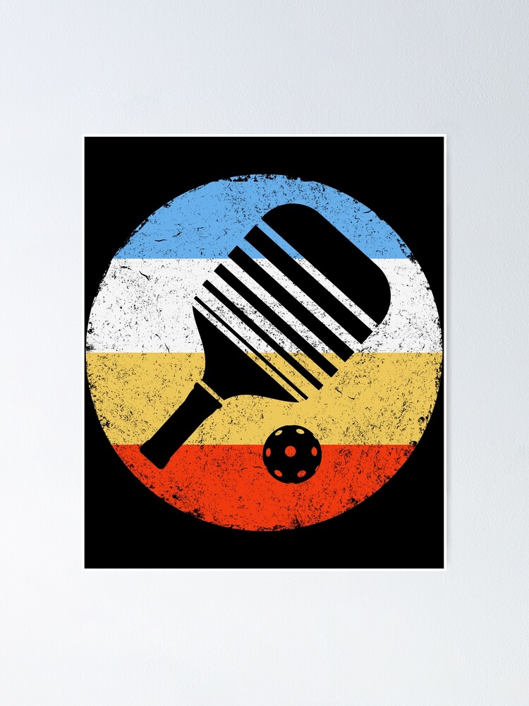 "Distressed Vintage Pickleball - Retro Pickleball Design" Poster by ...