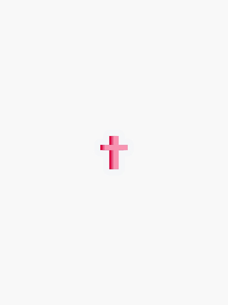 "Pink Holy Cross" Sticker for Sale by hannahlynnp18 | Redbubble