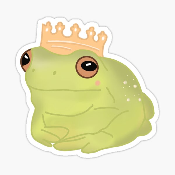 "King Frog" Sticker by starrysamanatha | Redbubble