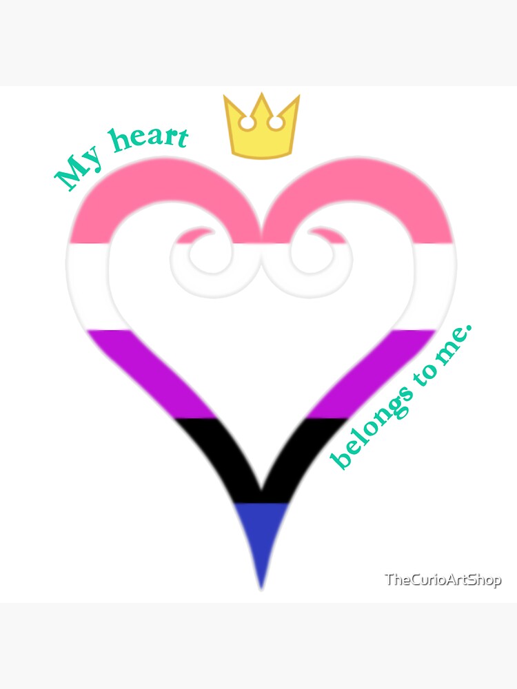 "Gender Fluid Pride Heart" Sticker for Sale by TheCurioArtShop | Redbubble