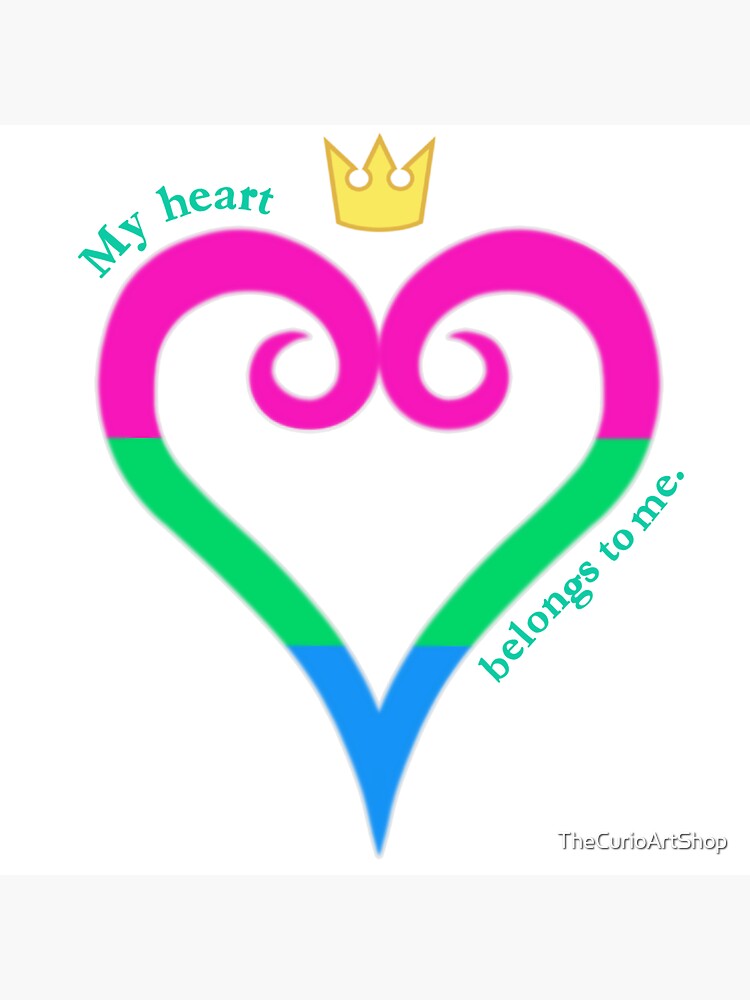 "Poly Pride Heart" Sticker for Sale by TheCurioArtShop | Redbubble