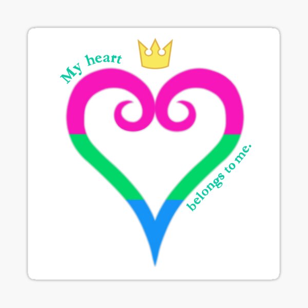 "Poly Pride Heart" Sticker for Sale by TheCurioArtShop | Redbubble