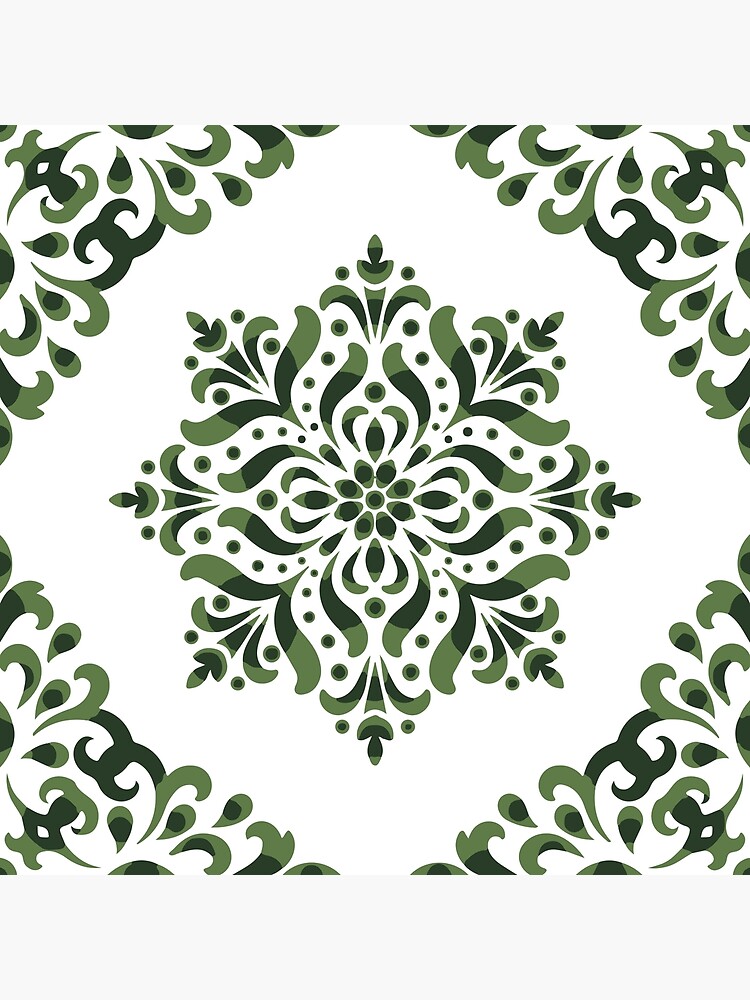 "Dutch Delft Green | Classic Pattern | Single" Art Print for Sale by ...