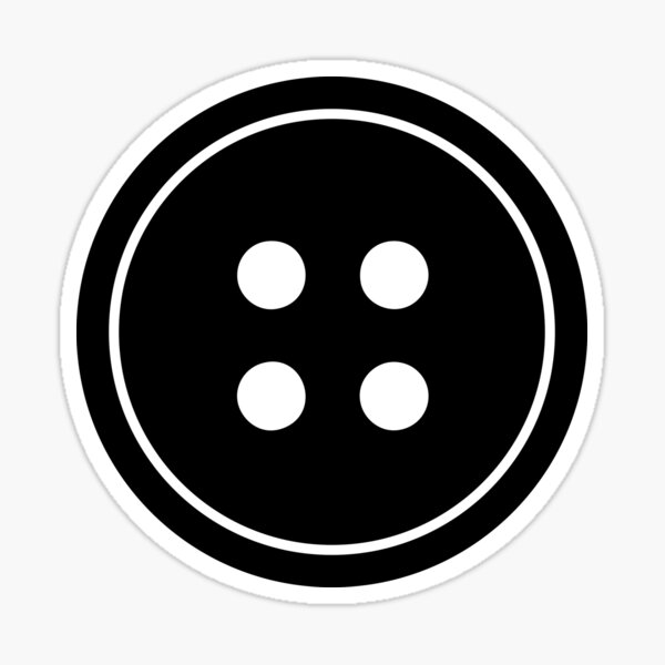 "Simple Black Button" Sticker for Sale by XOOXOO | Redbubble