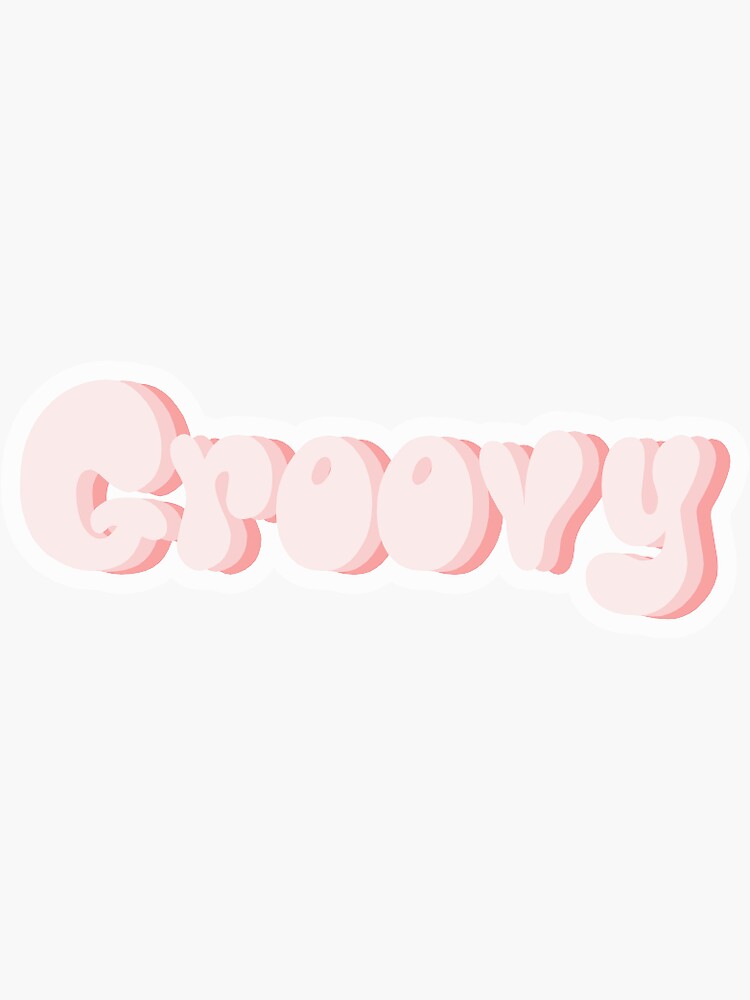 "Pink Groovy Sticker " Sticker by mary-kate- | Redbubble