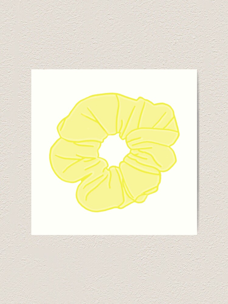 "Yellow scrunchie " Art Print for Sale by alischwartz | Redbubble