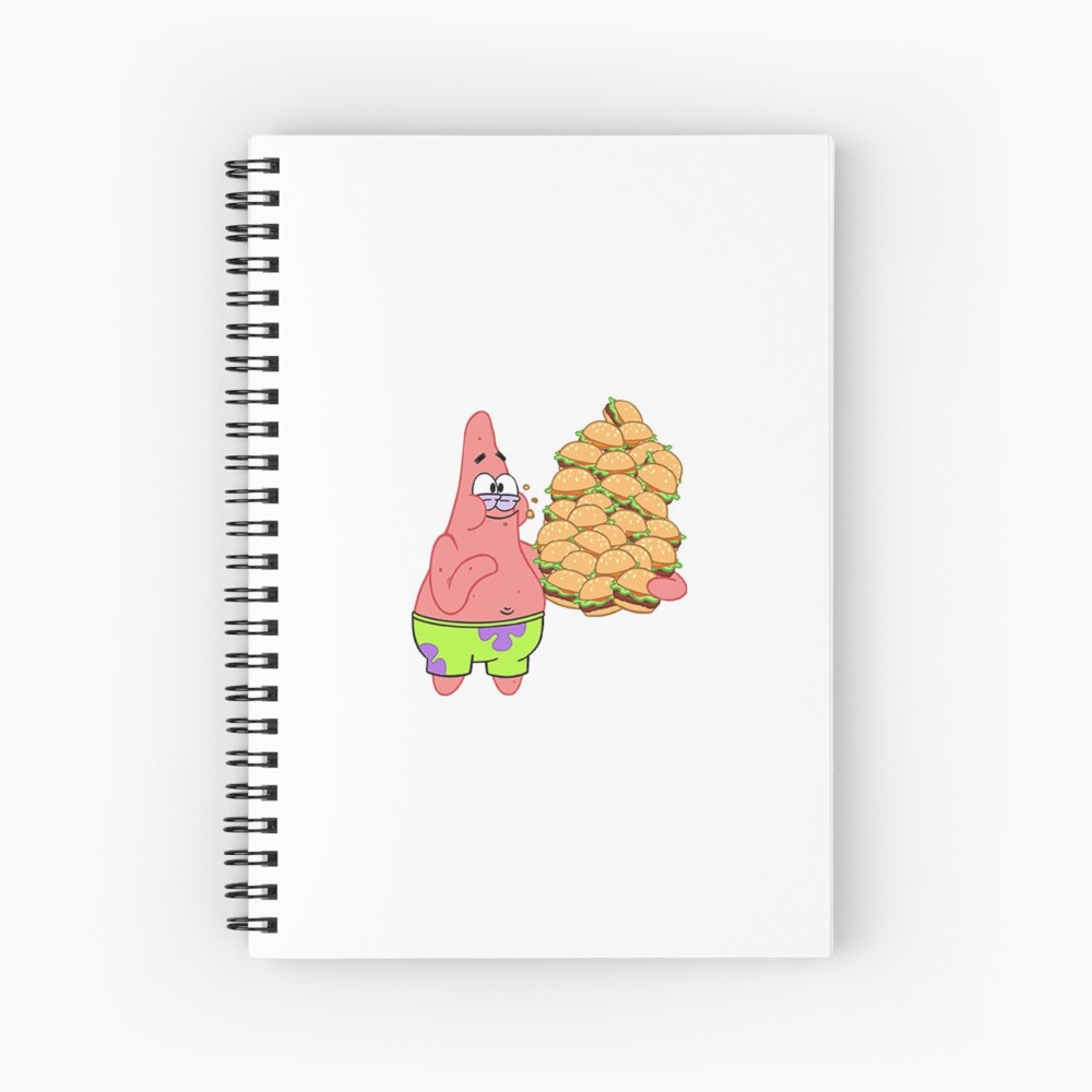 "Patrick star eating krabby patties" Spiral Notebook by aimeemilnerr ...