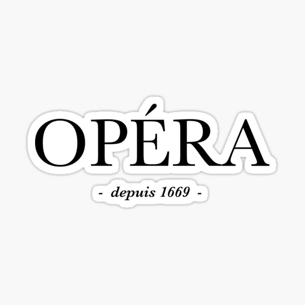 "Opéra " Sticker for Sale by LapinLapin | Redbubble