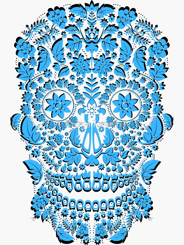"Mandala Skull" Sticker for Sale by Katya-Ionash | Redbubble