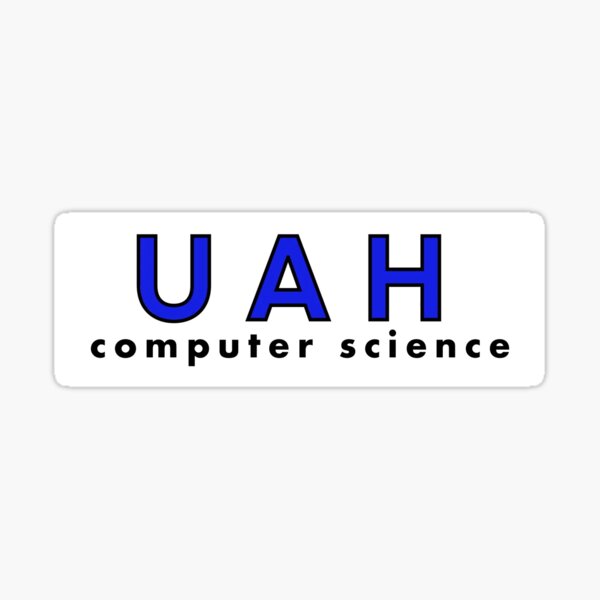 "UAH computer science" Sticker by oliviawhitaker5 | Redbubble