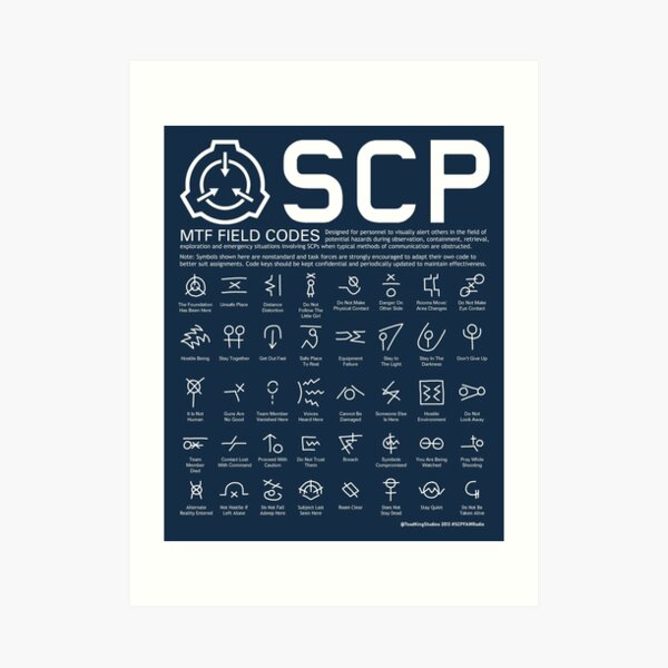 "SCP MTF Field Codes by ToadKing07" Art Print for Sale by ...