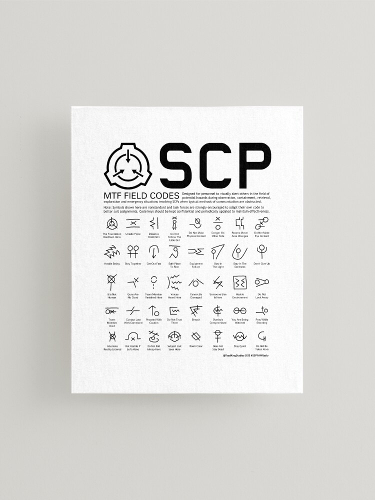 "SCP MTF Field Codes by ToadKing07" Mounted Print for Sale by ...