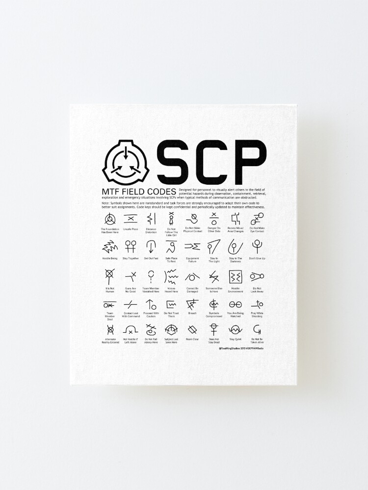 "SCP MTF Field Codes by ToadKing07" Mounted Print by ToadKingStudios | Redbubble