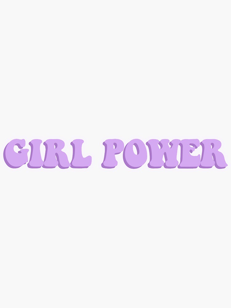 "purple "girl power"" Sticker for Sale by lalalingx | Redbubble