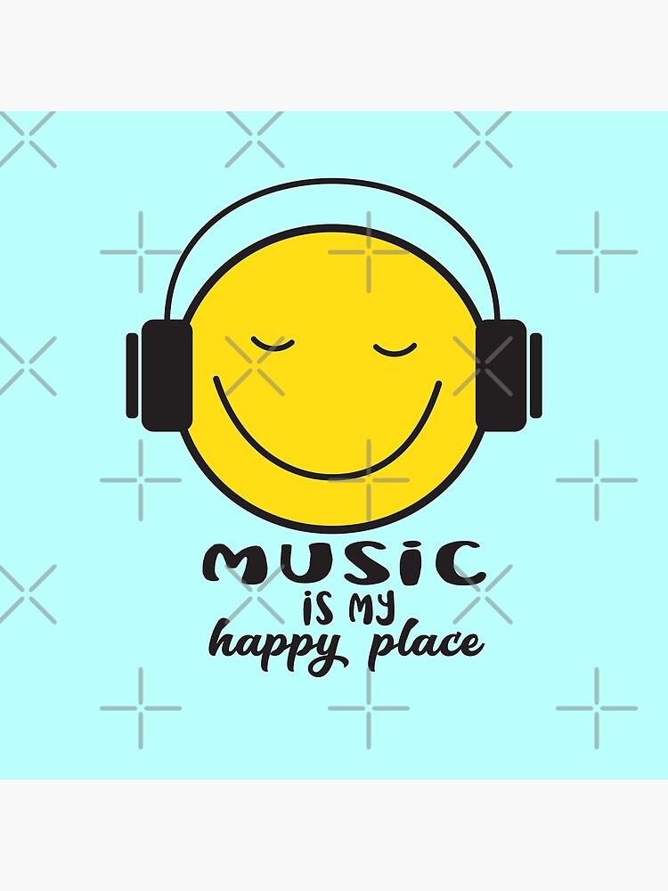 "Music Is My Happy Place" Poster for Sale by jitterfly | Redbubble