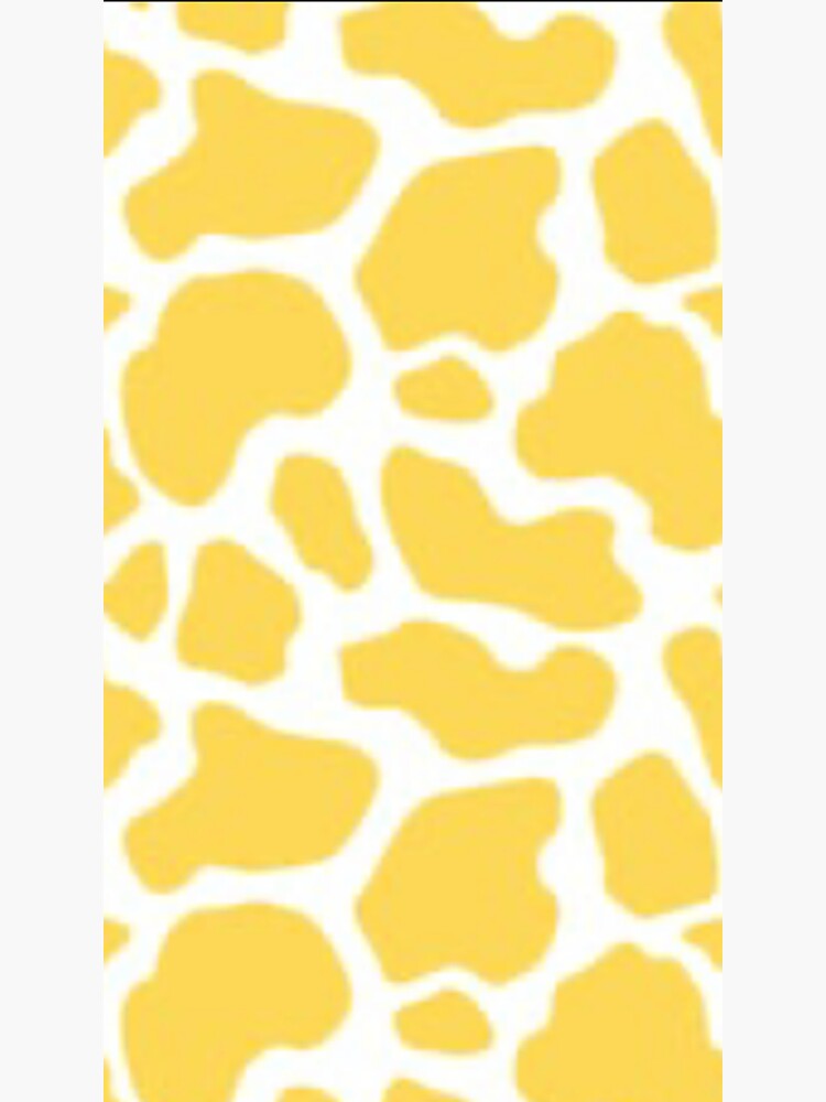 "yellow cow print" Sticker by lovelykrystal | Redbubble