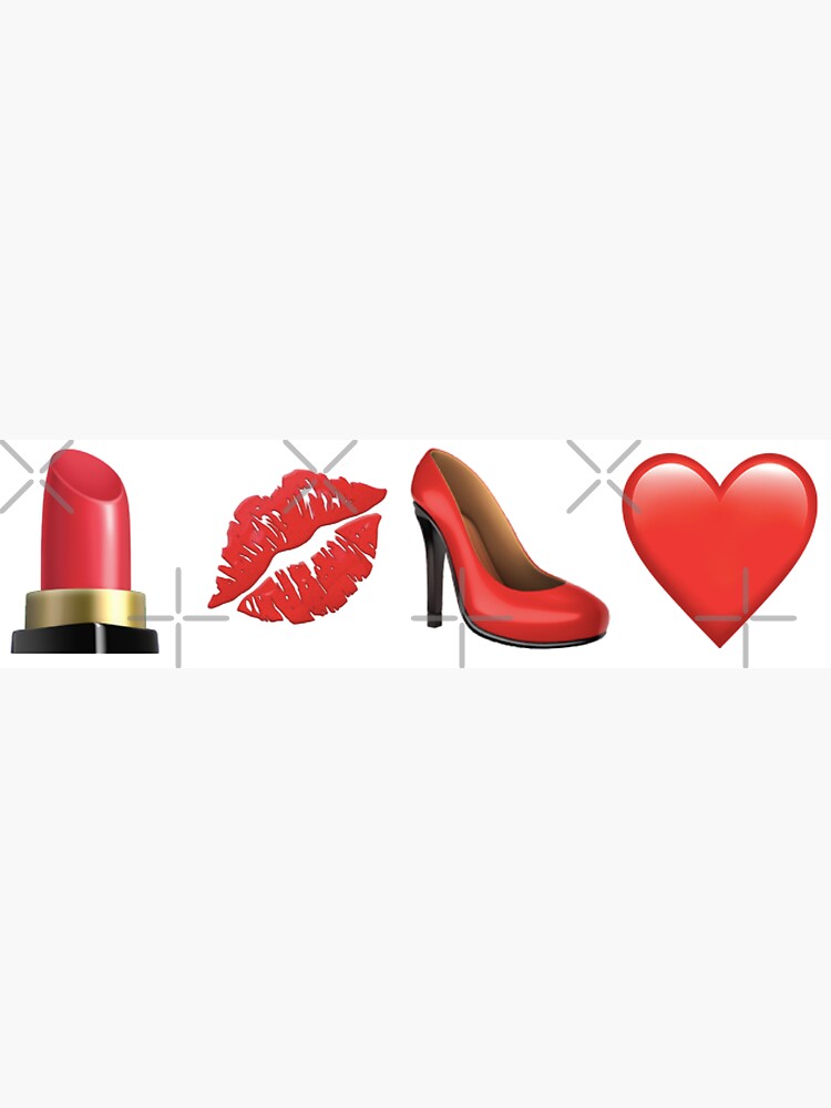 "Red emoji" Sticker by lily12354 | Redbubble