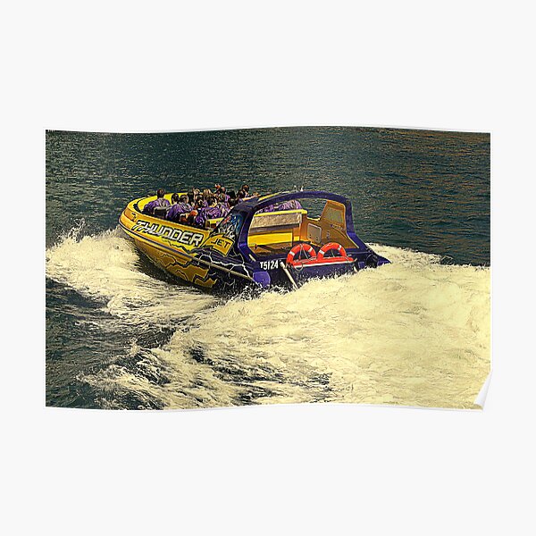 "Thunder Jet Boat" Poster for Sale by stanowen | Redbubble
