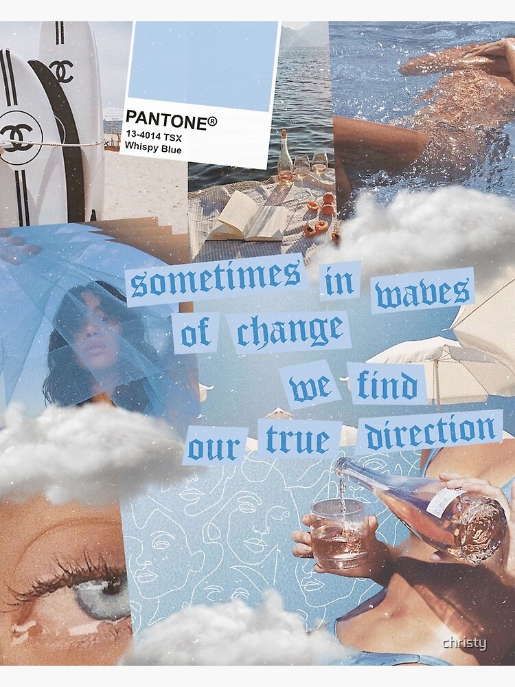 "Ocean Blue Collage " Poster for Sale by christina-lee | Redbubble